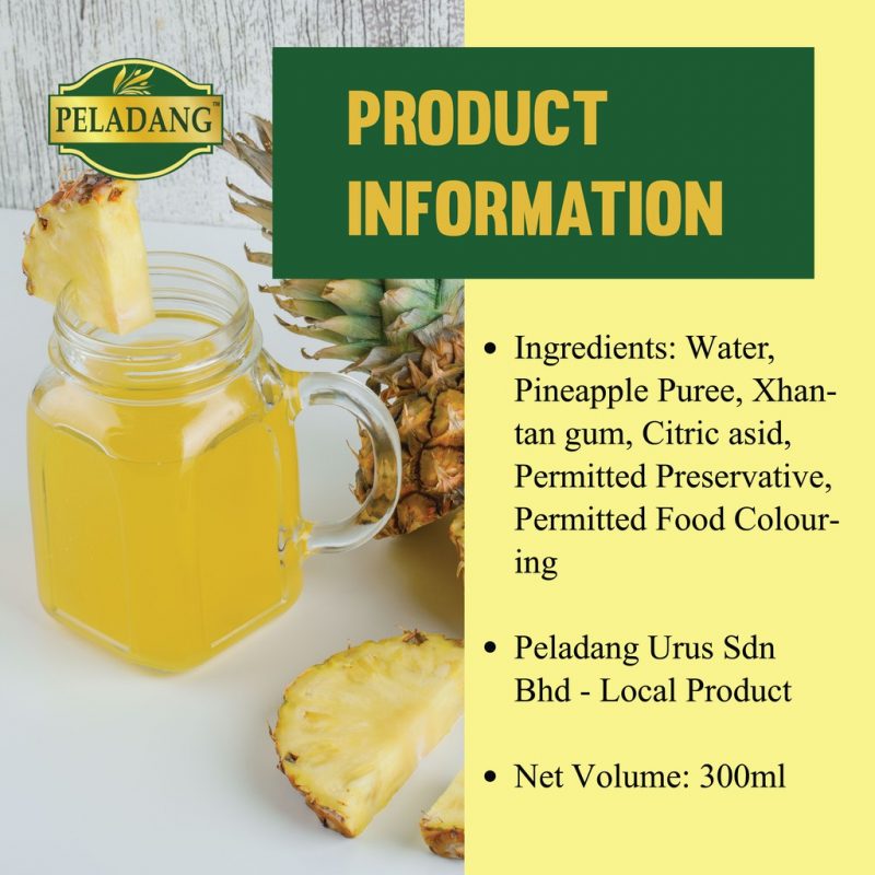 Peladang Pineapple Fresh Juice Jus Buah Nenas 300ml Pertubuhan Peladang Negeri Johor
